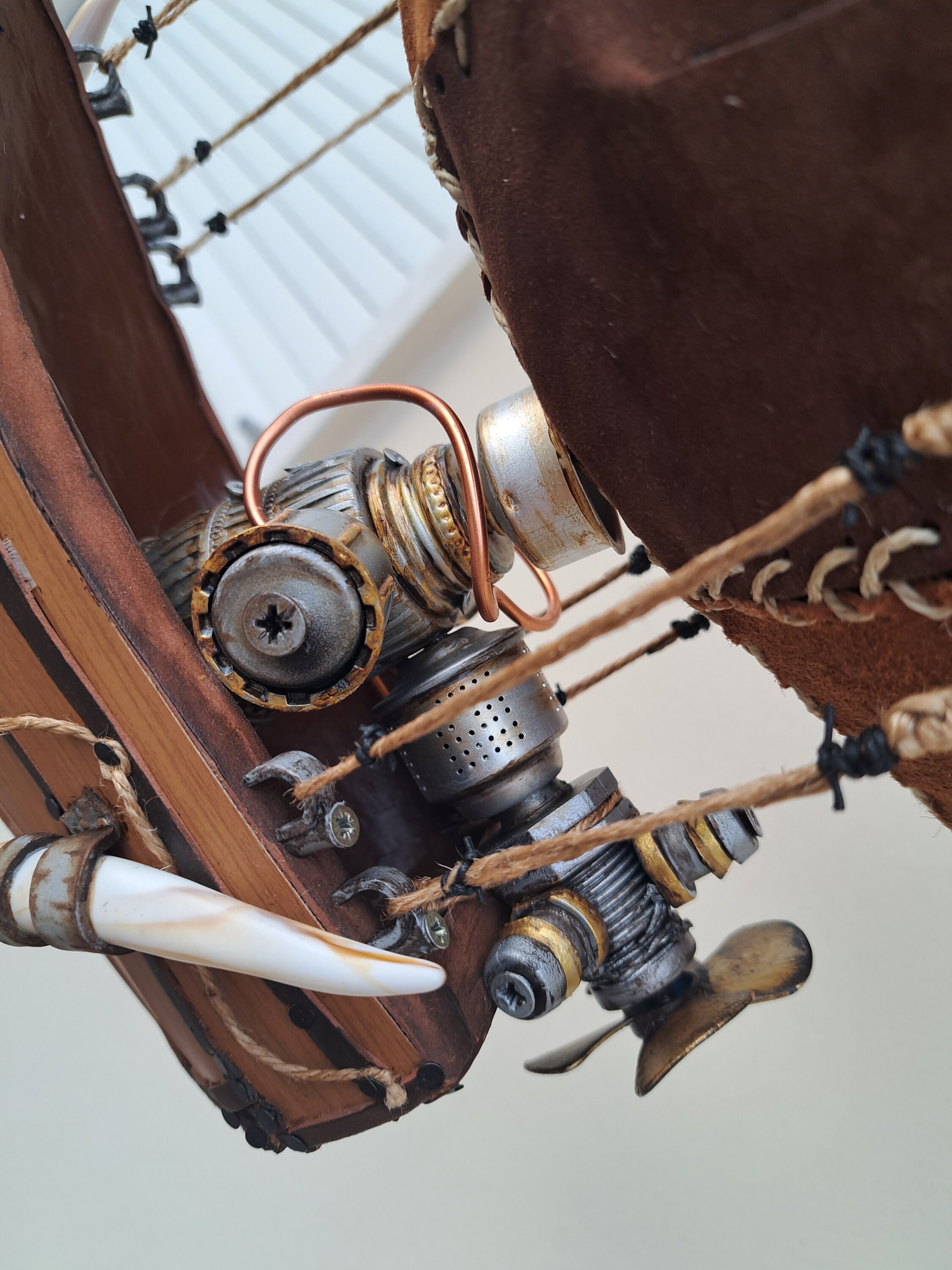 Steampunk Hot Air Balloon, Airship, Papier-mâché, Handmade, Home ...