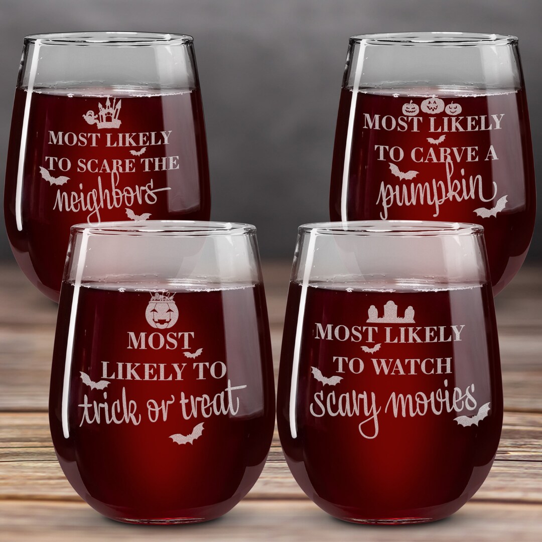 Halloween Wine Glass-halloween Glasses Bulk-halloween Cocktail Glasses ...
