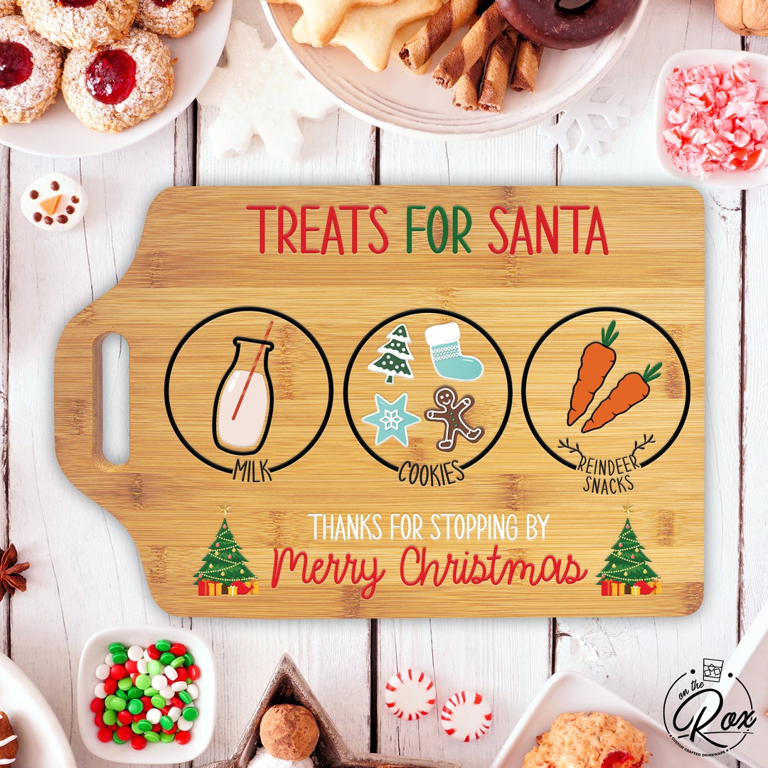 Family Christmas Gift-santa Treat Tray-santa Snack Plate-christmas Gift ...