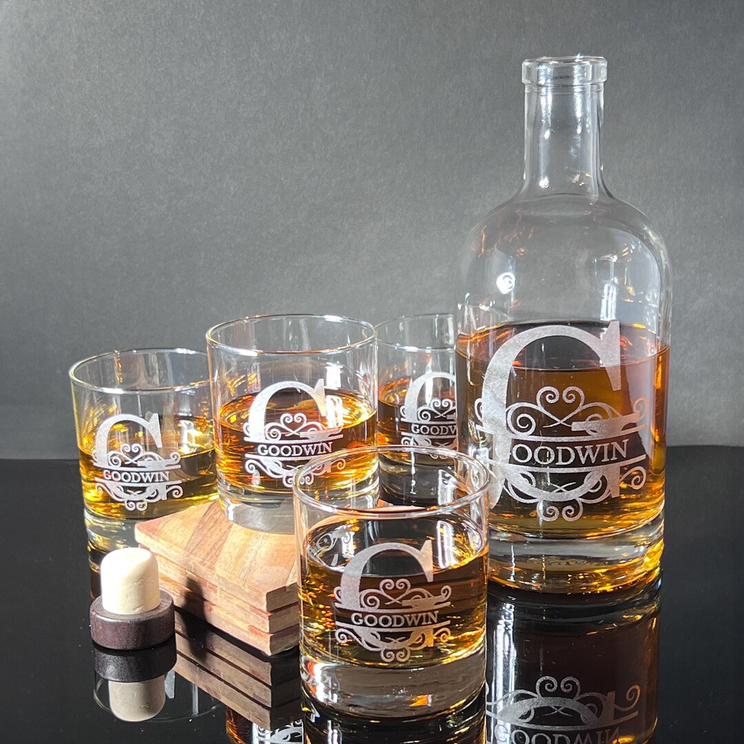 Whiskey Set Personalized-bourbon Decanter Set-whiskey Decanter Set With ...