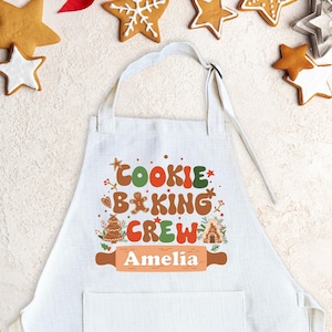 Personalized Cookie Making Crew Apron-kids Christmas Aprons-custom Kids ...
