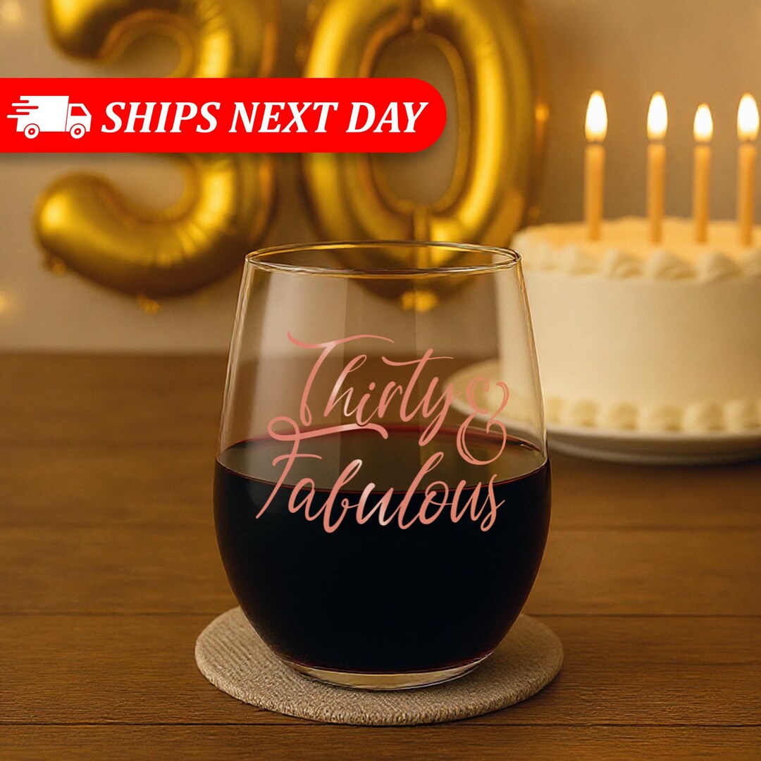 30th Birthday Wine Glass-30th Birthday Gifts for Women-30th Birthday ...