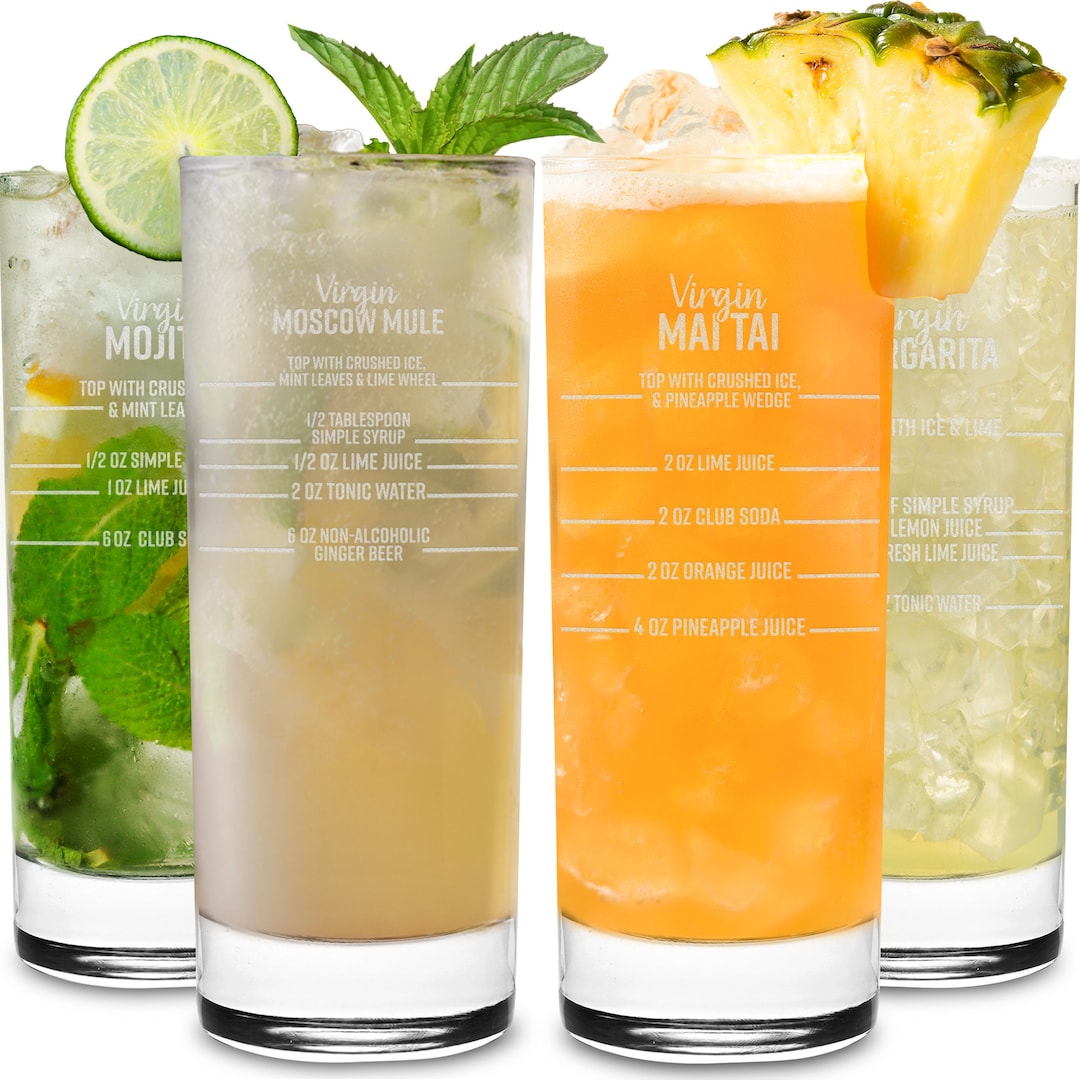 Mocktail Glasses-non Alcoholic Cocktail-mocktail Drink - Etsy