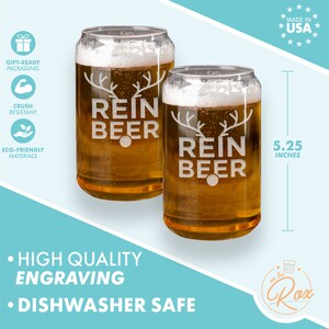 Reinbeer-funny Christmas Beer Glasses-reinbeer Gifts-funny Reindeer ...