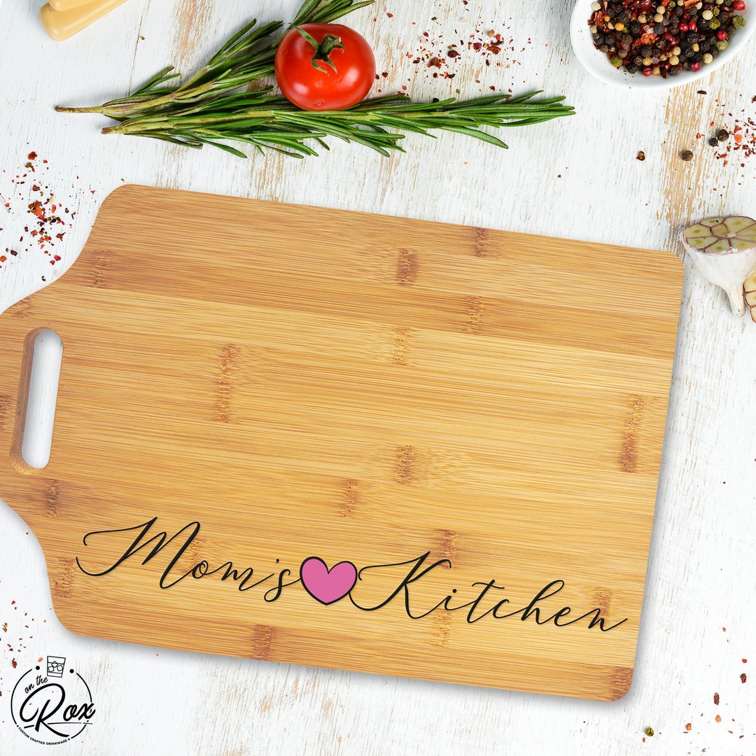 Mom's Kitchen Cutting Board-mom's Kitchen-birthday - Etsy