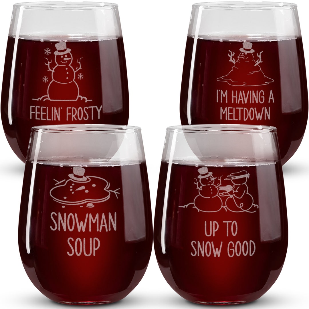Funny Snowman Wine Glasses-funny Snowmen Wine Glasses-i'm Having a ...
