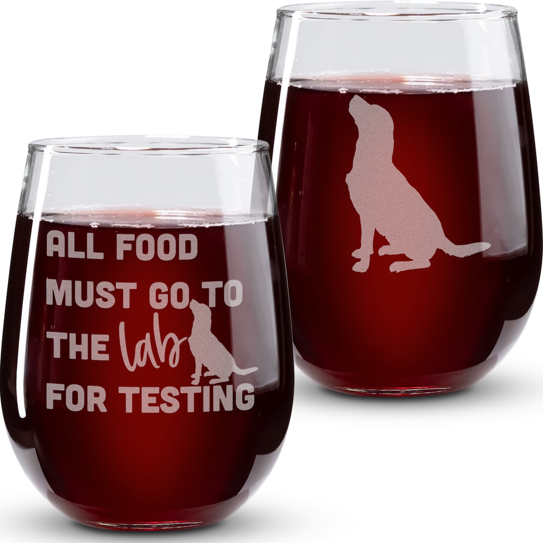 Labrador Retriever Wine Glasses-yellow, Black, Chocolate Lab-labrador ...