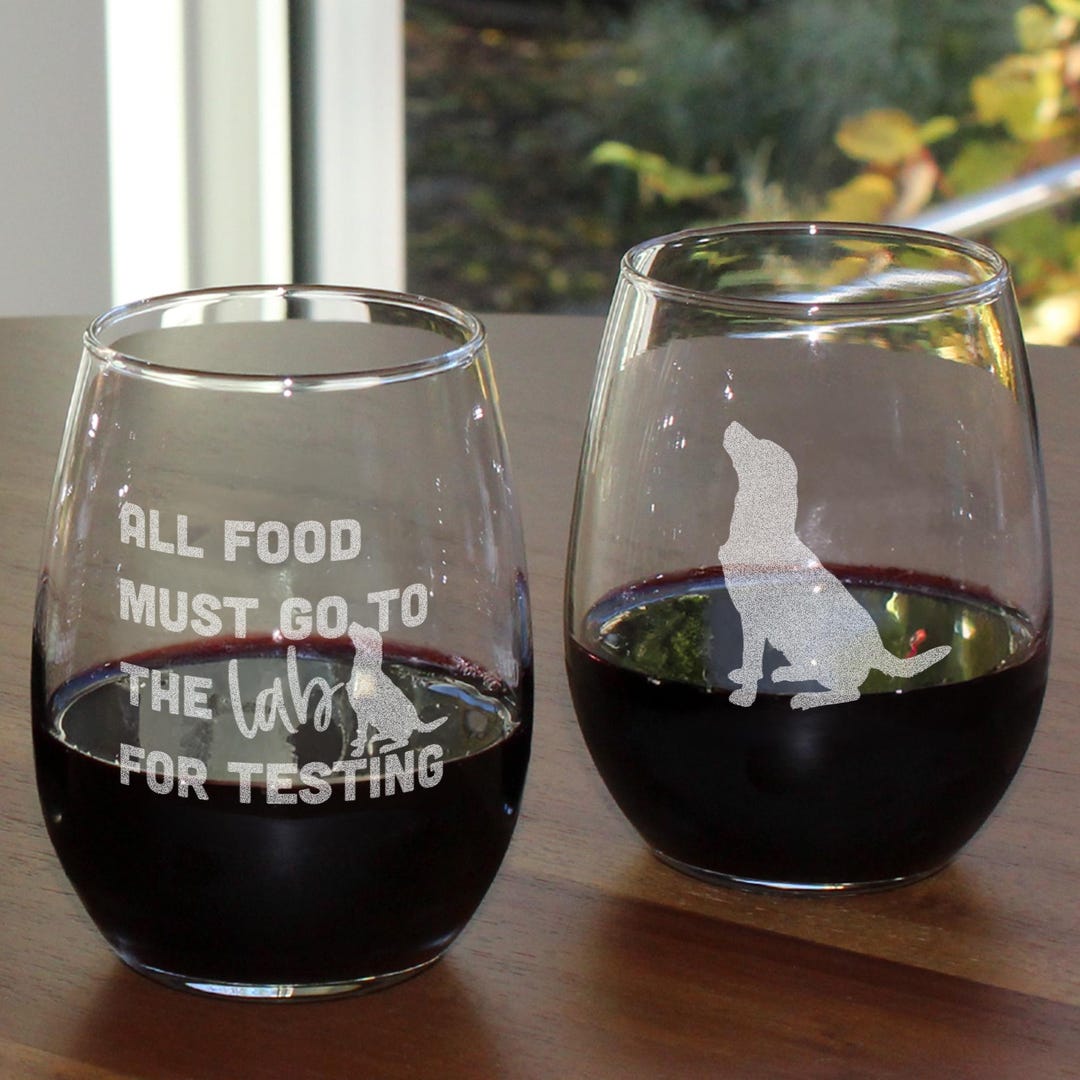 Labrador Retriever Wine Glasses-yellow, Black, Chocolate Lab-labrador ...