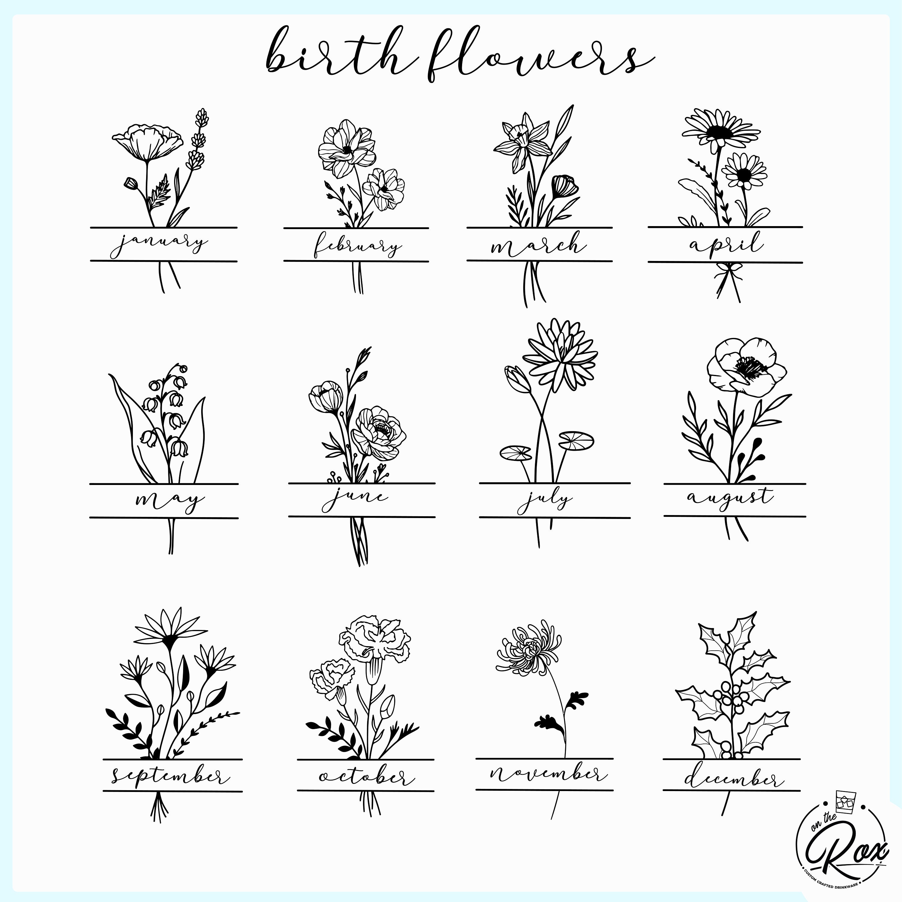 Birth Flower Gift-custom Birth Month Flower-birthday Gifts for - Etsy