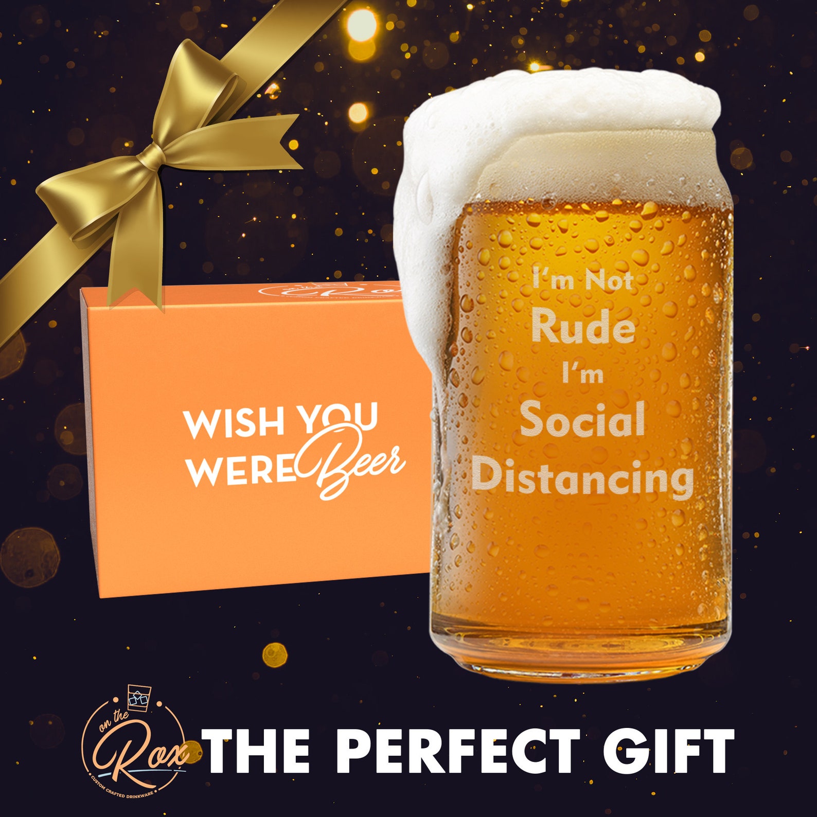 I'm Not Rude I'm Social Distancing-16 Oz. Beer Can Glass-beer Gifts for ...