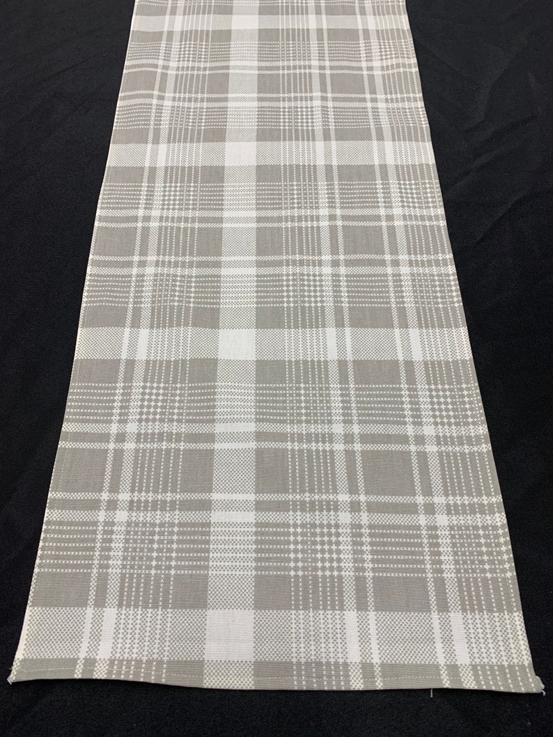 Two Tone Grey Plaid Linen Table Runner, Various Lengths/ - Etsy
