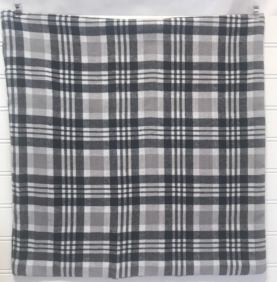 Gray Black White Plaid /16" X 16"/ 18" X 18"/ Flannel Pillow Cover - Etsy