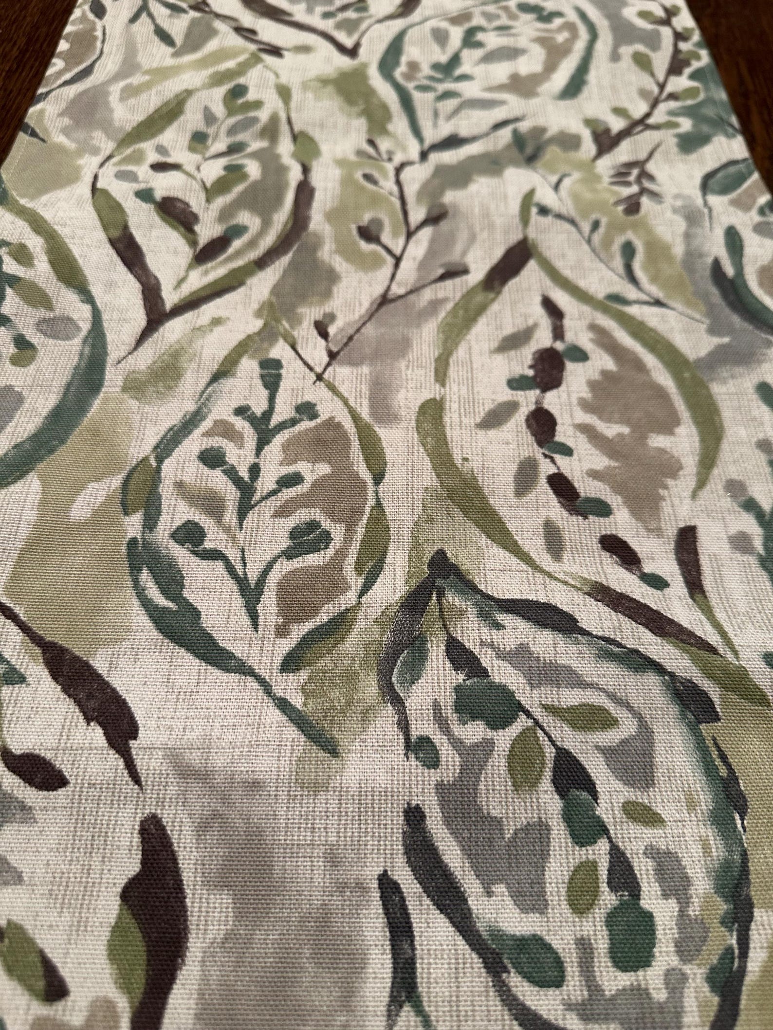 NEW Magnolia Talley Bamboo Neutral Greens and Browns Cotton Linen Table ...