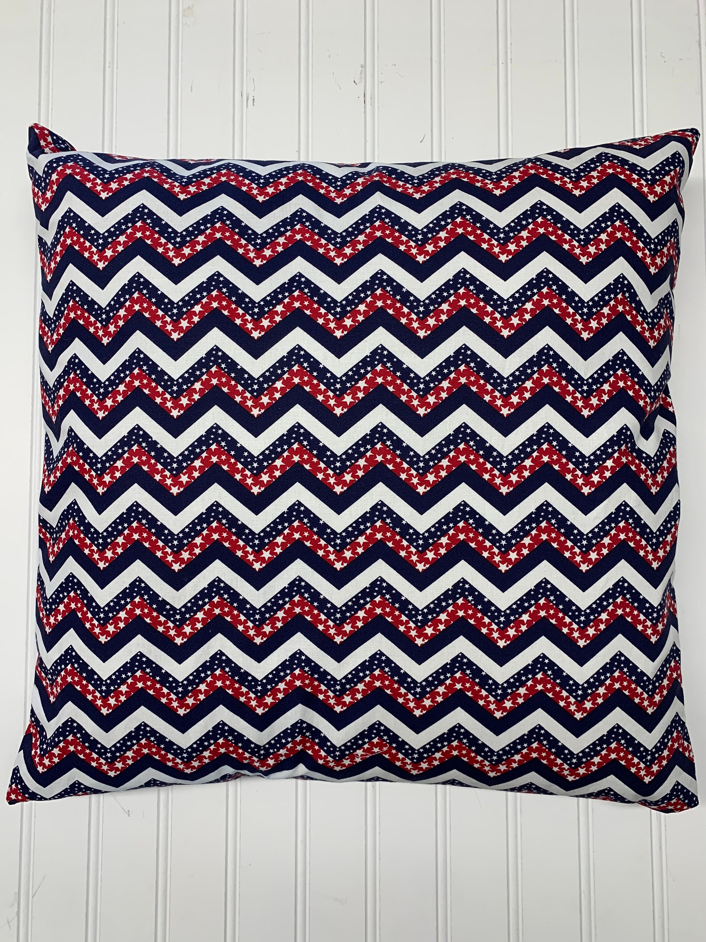 Red White Blue Chevron Cotton Pillow Cover/ 18 X - Etsy UK Red White Blue Chevron Cotton Pillow Cover/ 18 X - Etsy UK