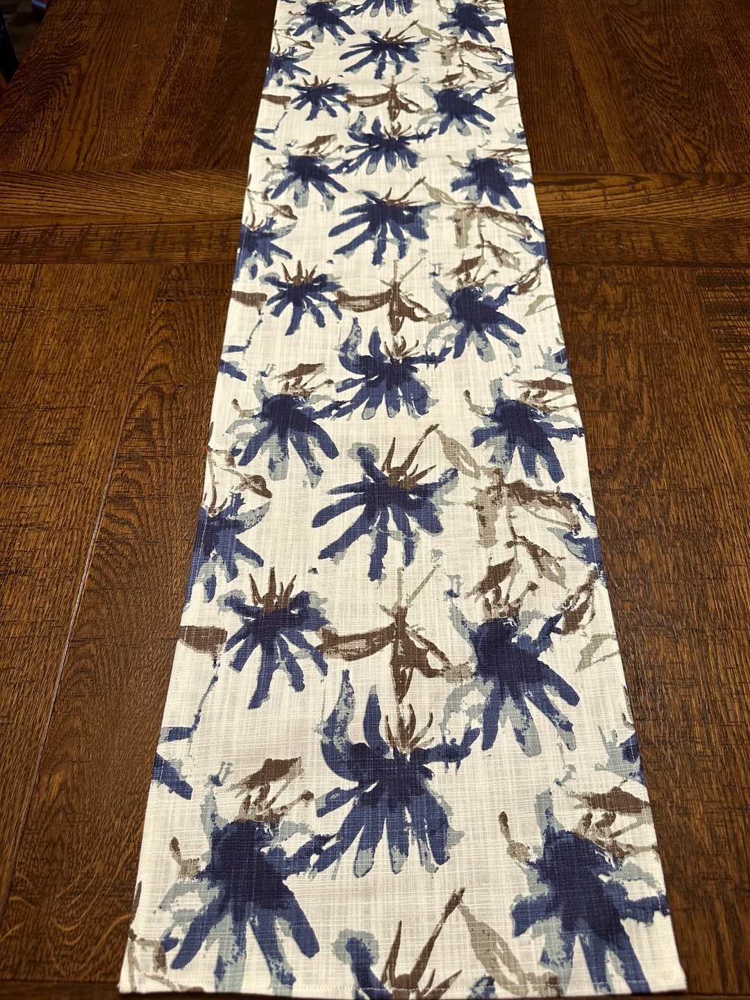 NEW Kendall Regal Blue Cotton Duck Linen Table Runner, Various Lengths ...