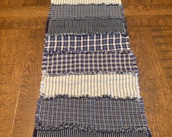 Plaid Primitive Homespun RAG Table Runner - Etsy