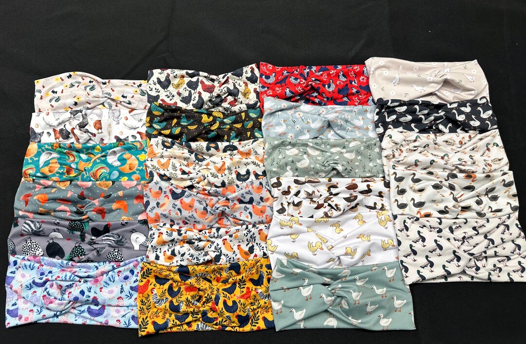 23 Different Chickens Ducks Poultry Farm Bandana, Women's Stretchy ...
