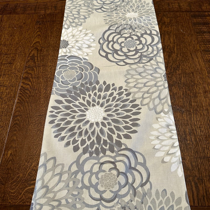 Gray Table Runner - Etsy