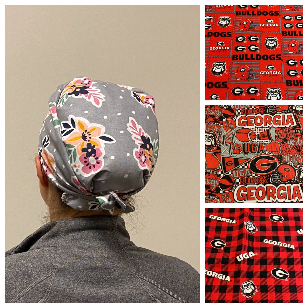 UGA Georgia Bulldogs Scrub Hat Surgical Hat Medical Cap - Etsy