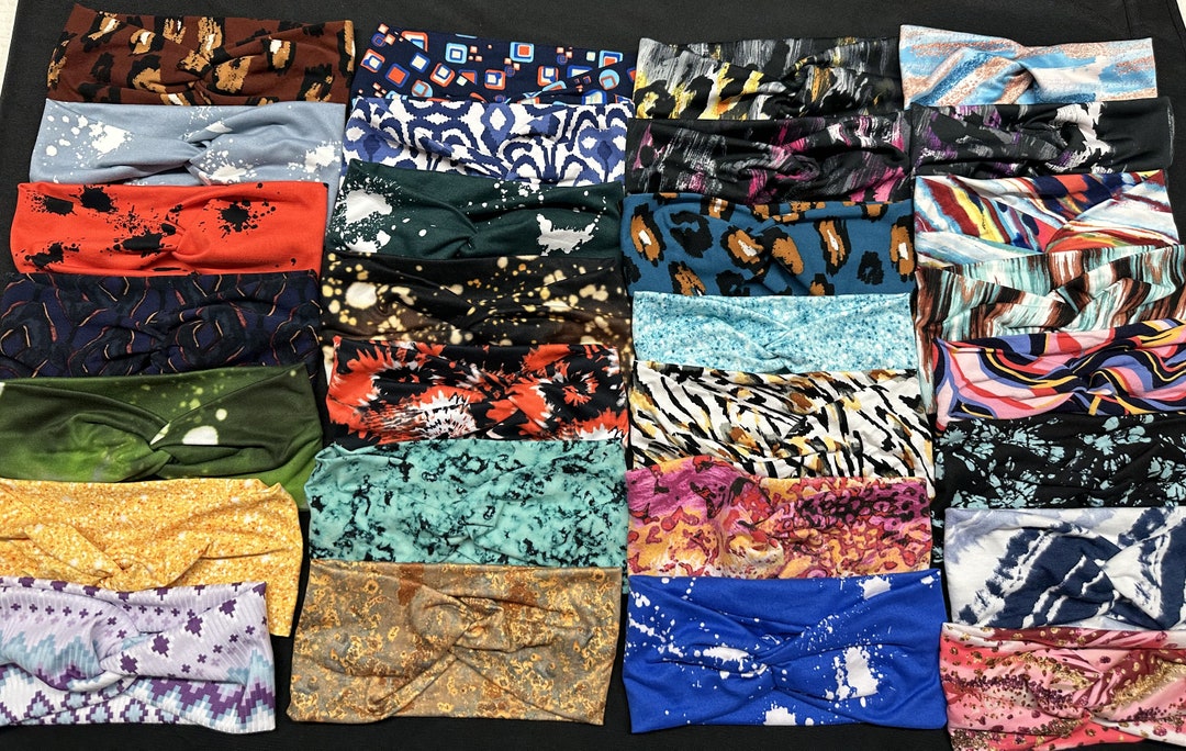 30 Different Abstract Shapes Women's Stretchy Twisted Knot Turban ...