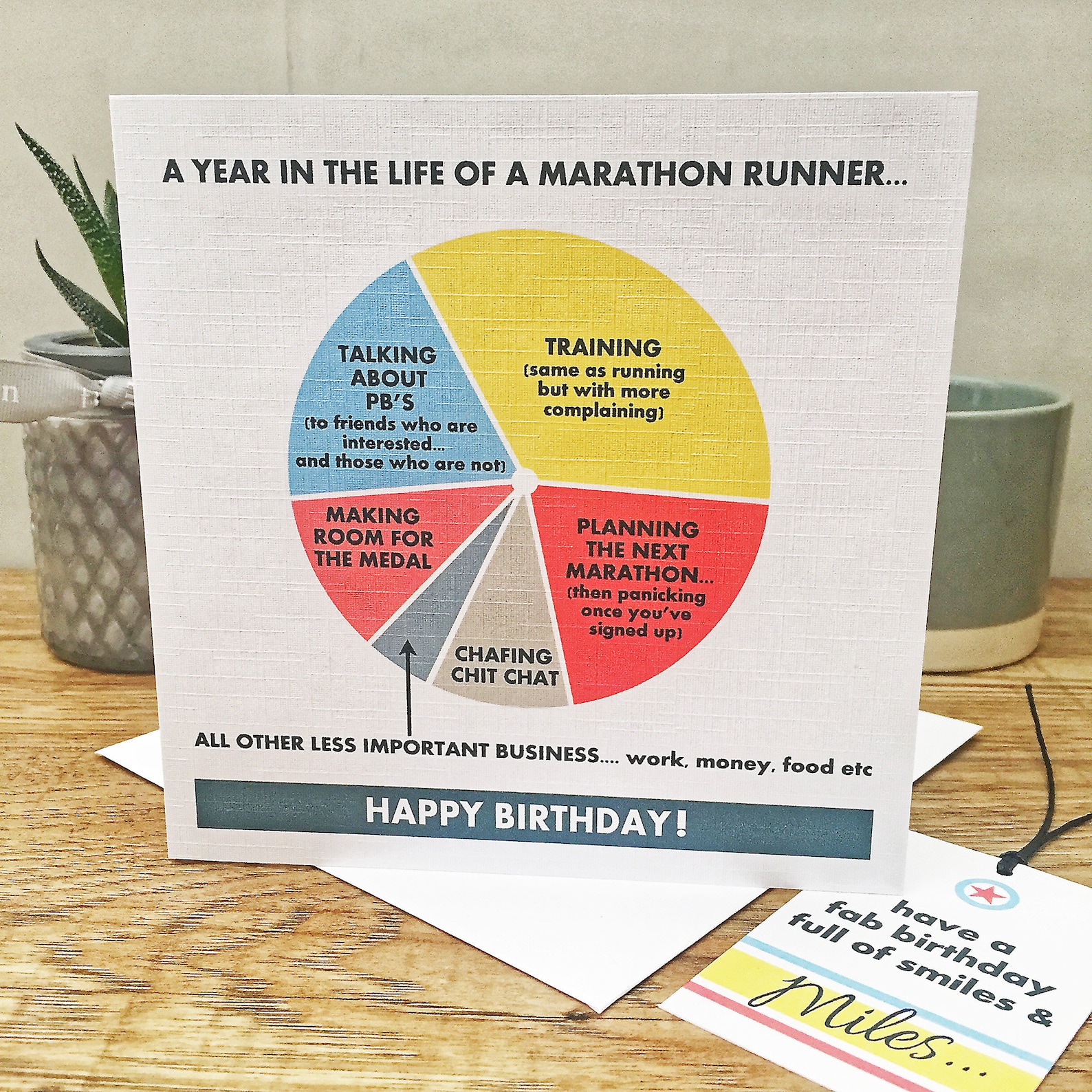 Runner Birthday Card and Gift Tag. Marathon Runner Birthday - Etsy UK