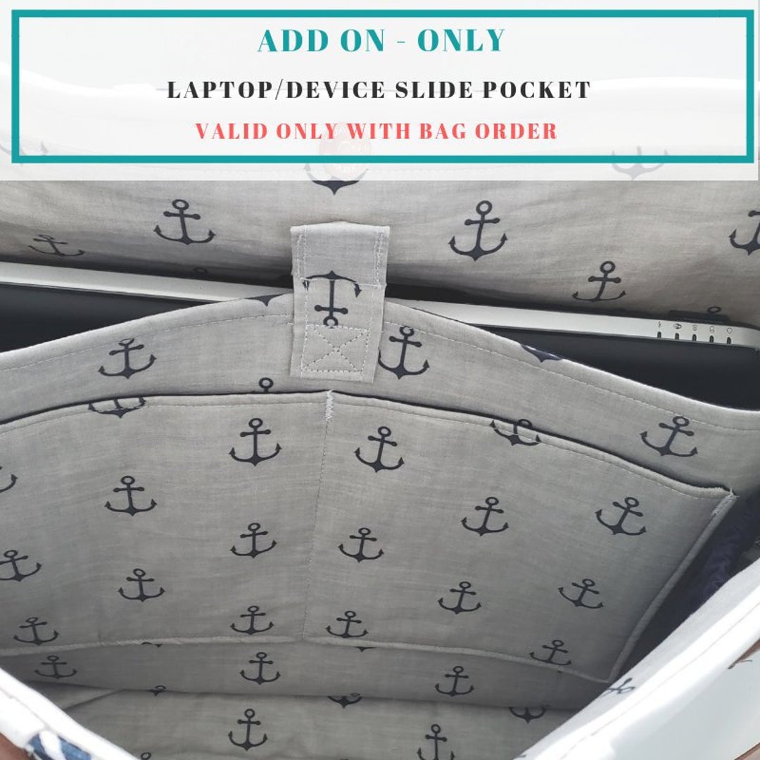 Laptop/device Slide Pocket Add-on only Available With Large - Etsy