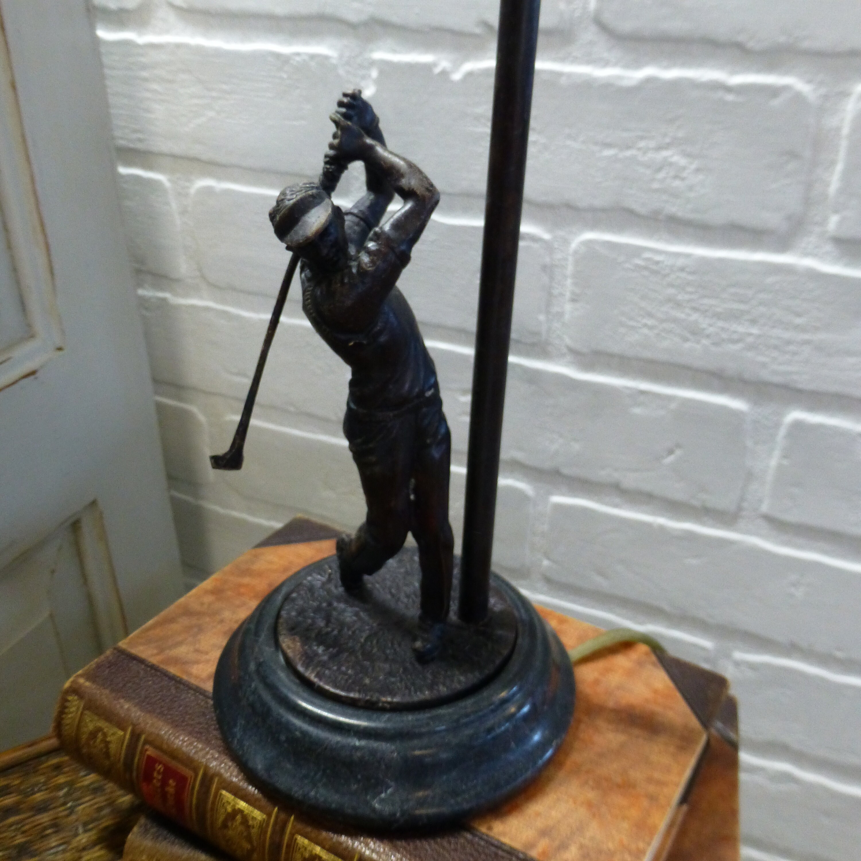 Bronze Golf Lamp by SARREID Figural Golfer Swinging Desk - Etsy