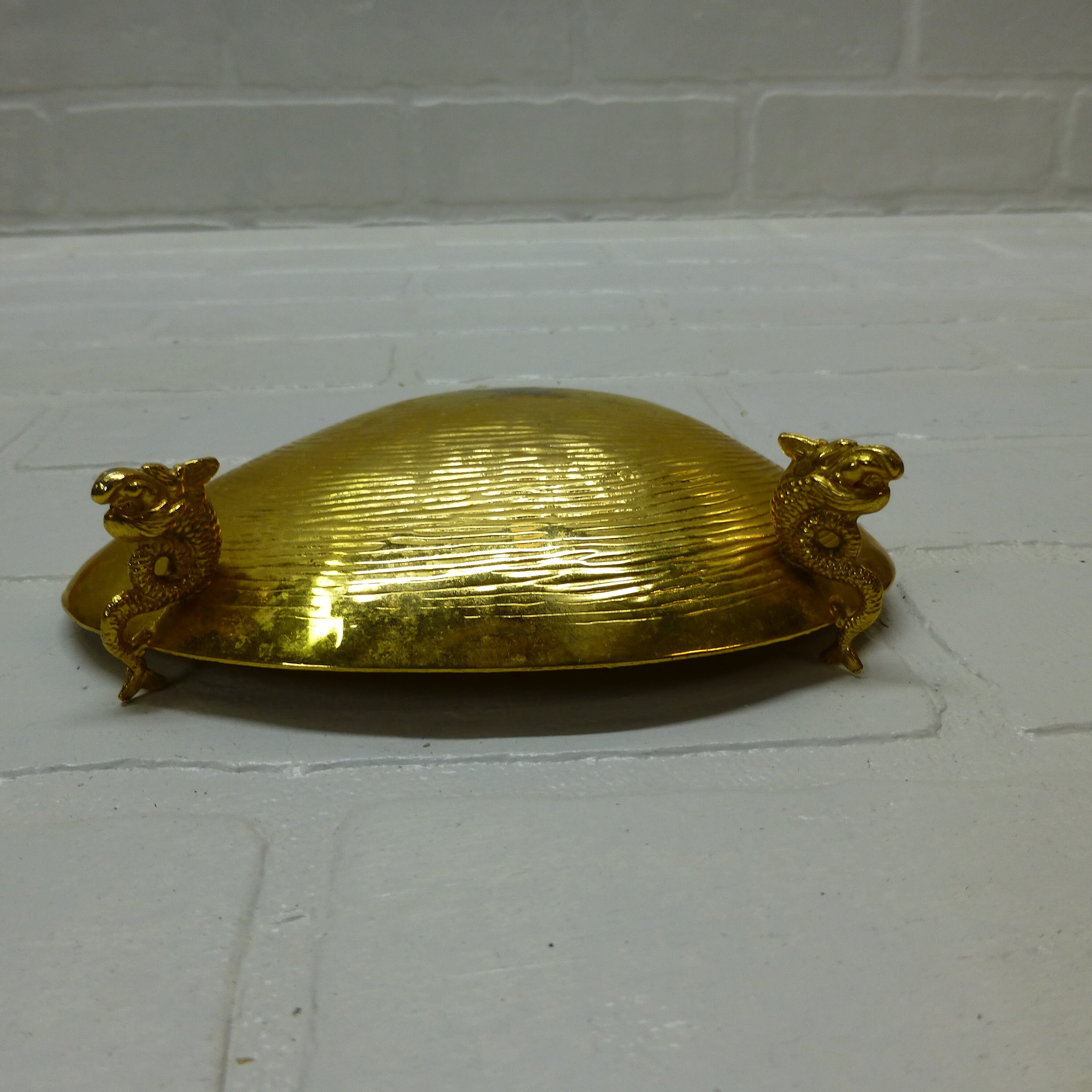 Shell Shape Gold Dish With Dolphin Feet | Etsy