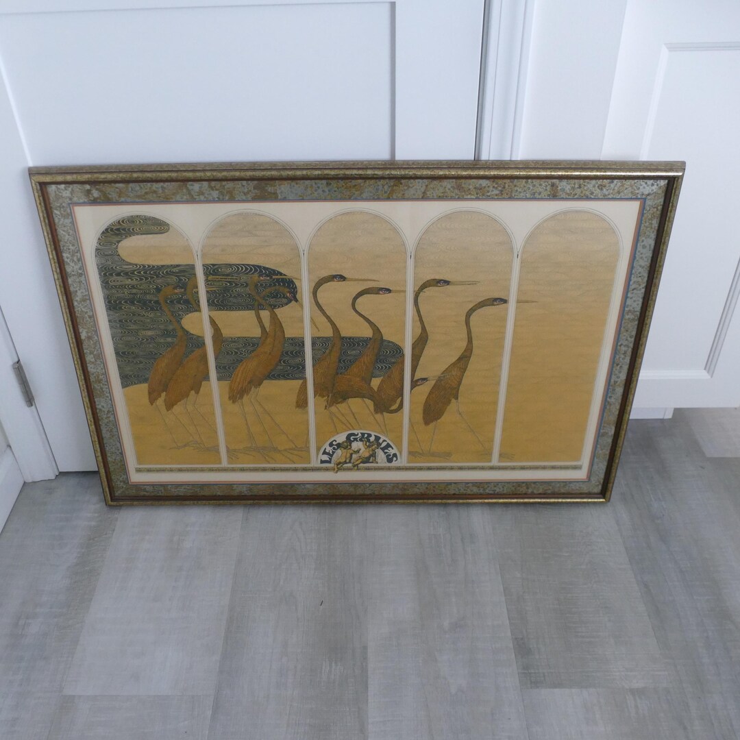 Vintage Rare John P. Morgan, Cranes Serigraph Signed Numbered 87/300 ...