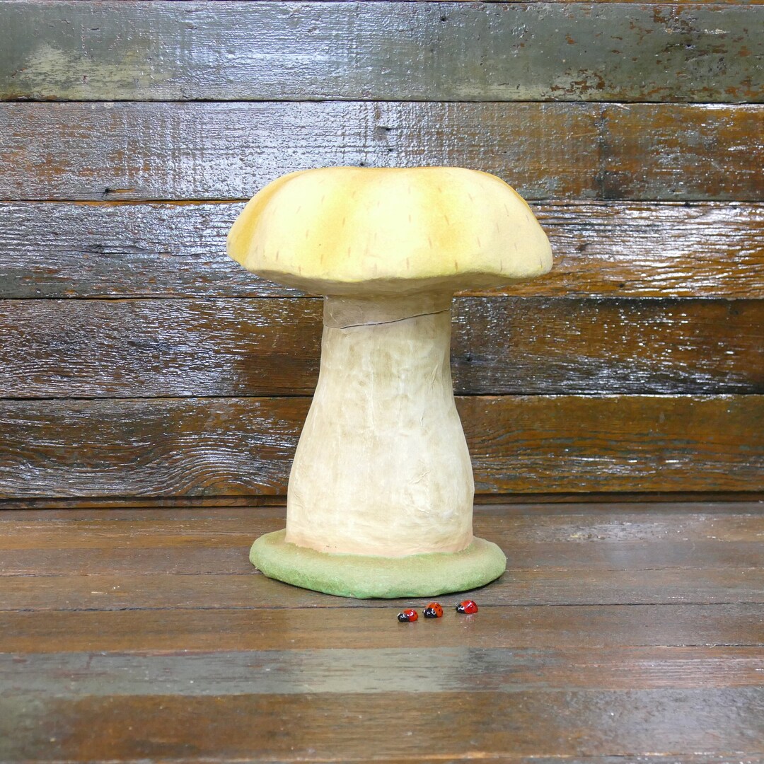 Paper Mache Mushroom Mushroom Shaped Box Vintage Mushroom Lid Box - Etsy