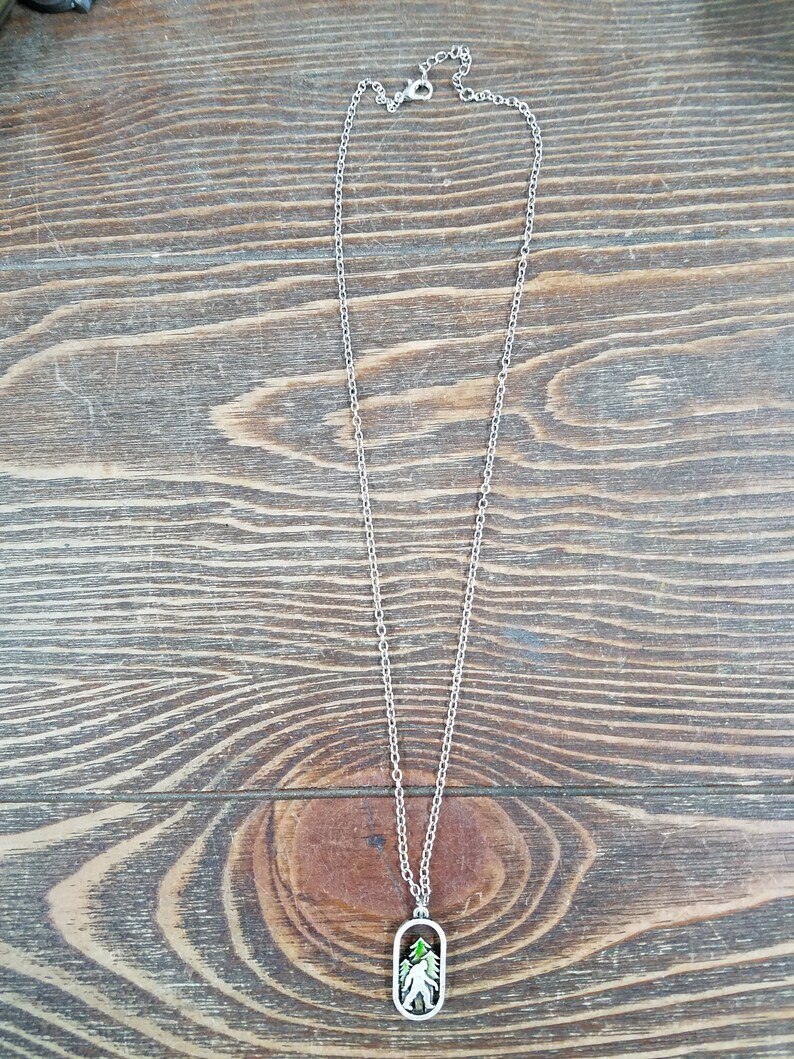 Bigfoot Necklace Sasquatch Pendant With Chain bigfoot - Etsy