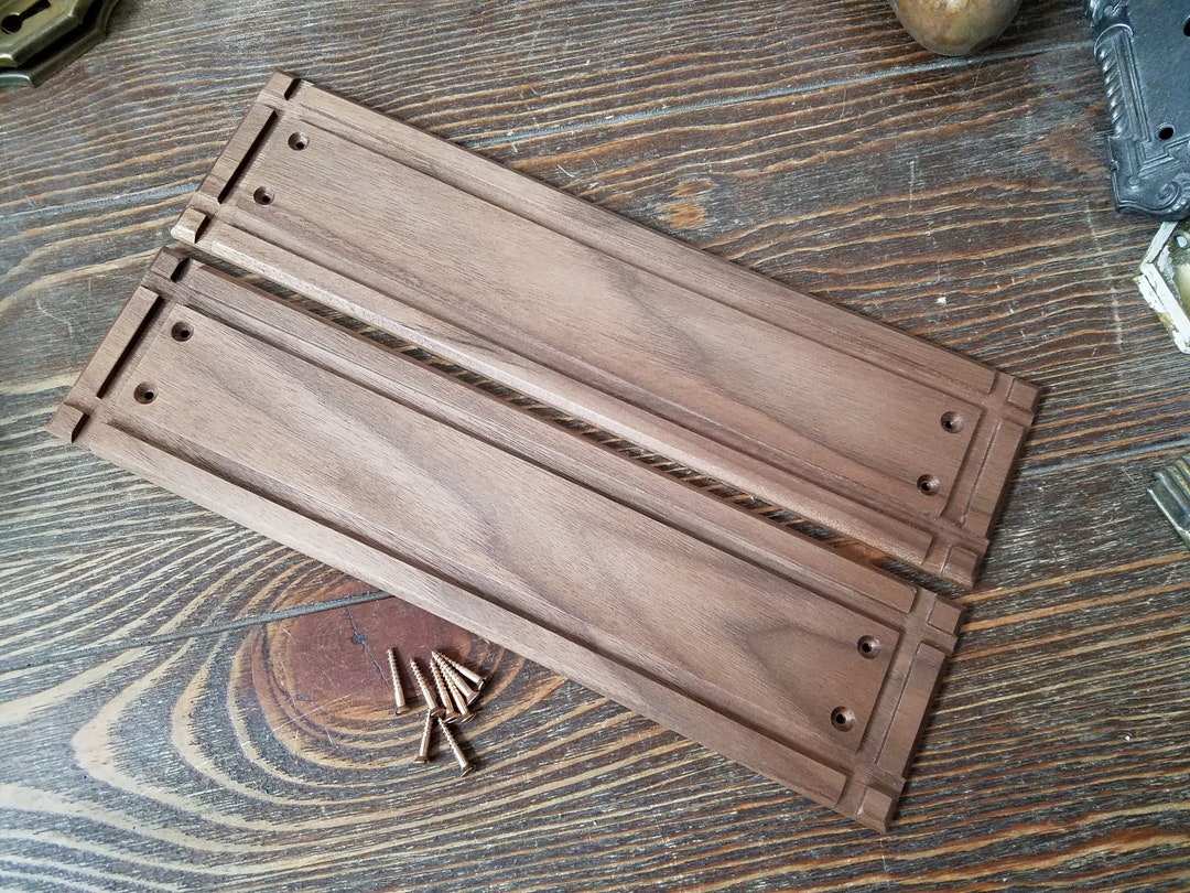 Door Push Plate, Door Knob Hole Cover Plate, 11 X 2-3/4 X 1/4 American ...