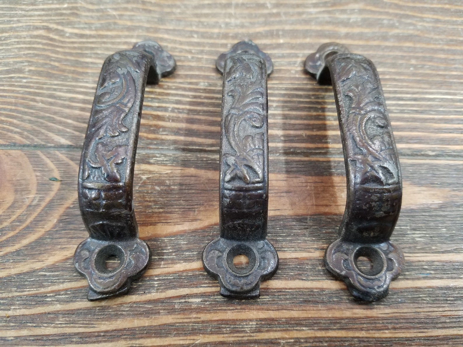 Drawer Pulls, Antique Drawer Pull Handles, Cast Iron Eastlake Foliate ...