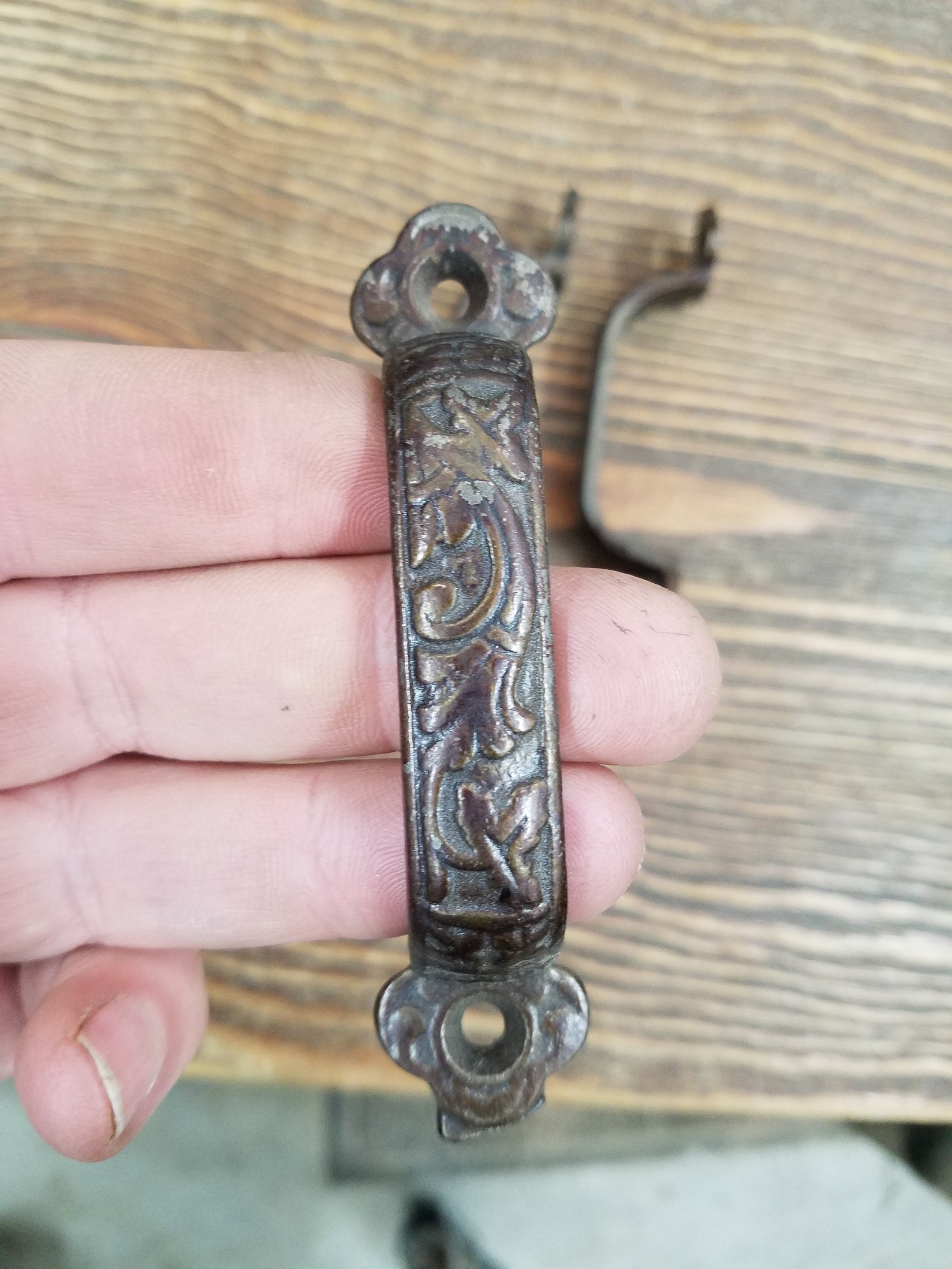 Drawer Pulls, Antique Drawer Pull Handles, Cast Iron Eastlake Foliate ...