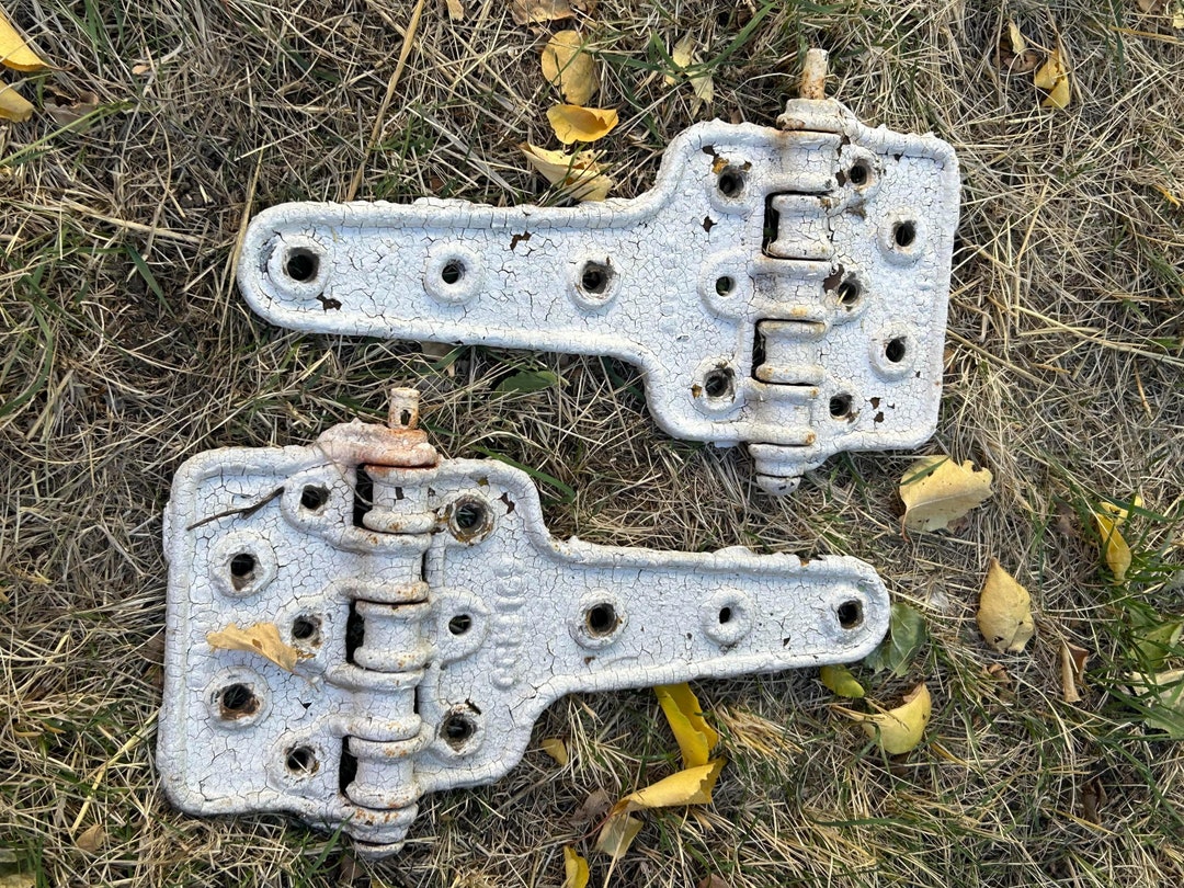 Vintage Door Hinges, Large Cast Iron Boxcar Industrial Creamery Door ...