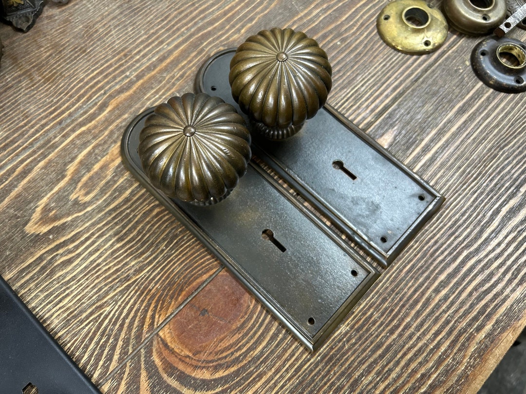 Antique Door Knobs, Dummy Knobs, Cast Bronze Corbin Colonial Design on ...