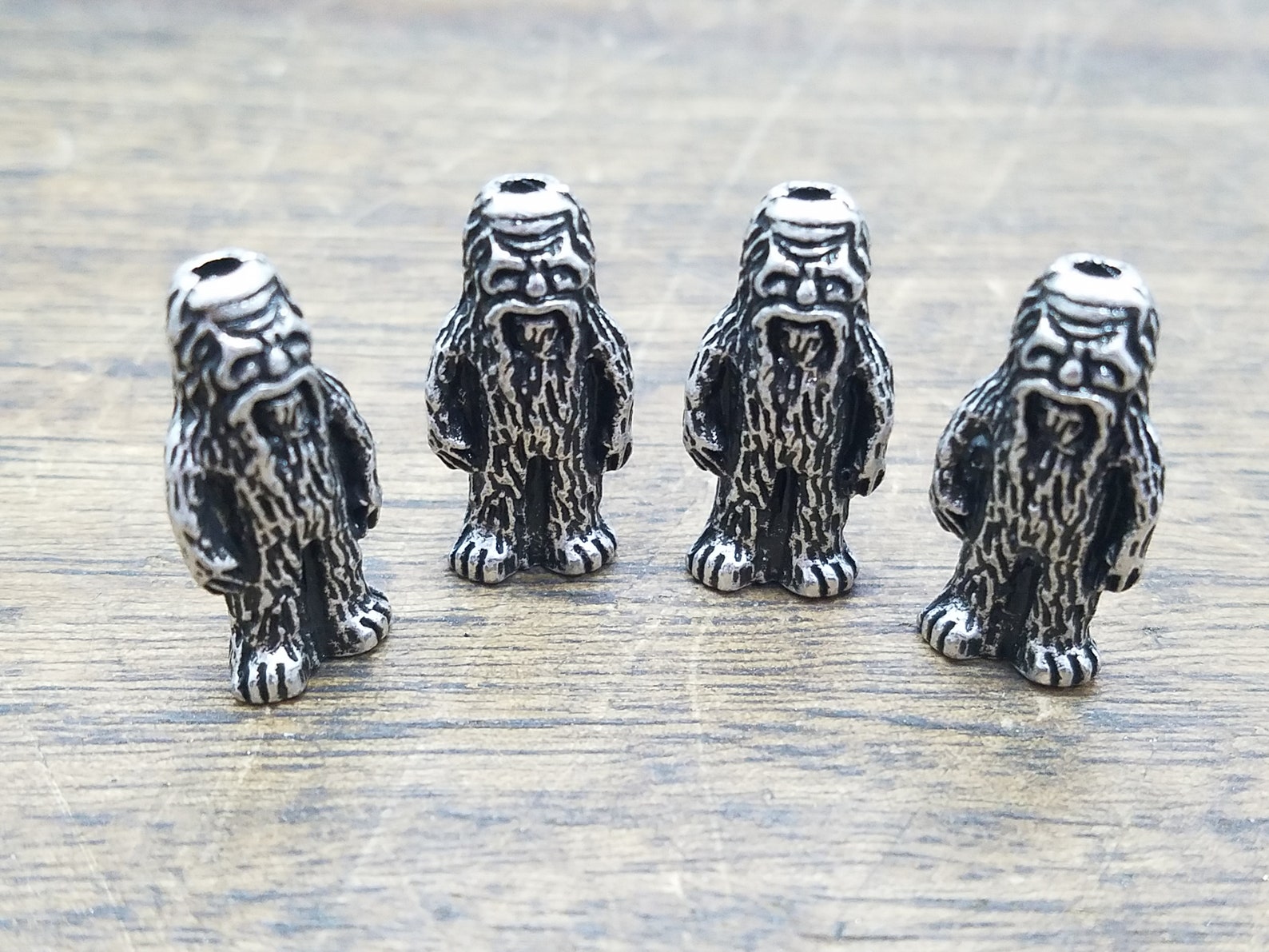 Bigfoot Bracelet Bead, Pewter Sasquatch Charm or Pendant, Sold by Each ...