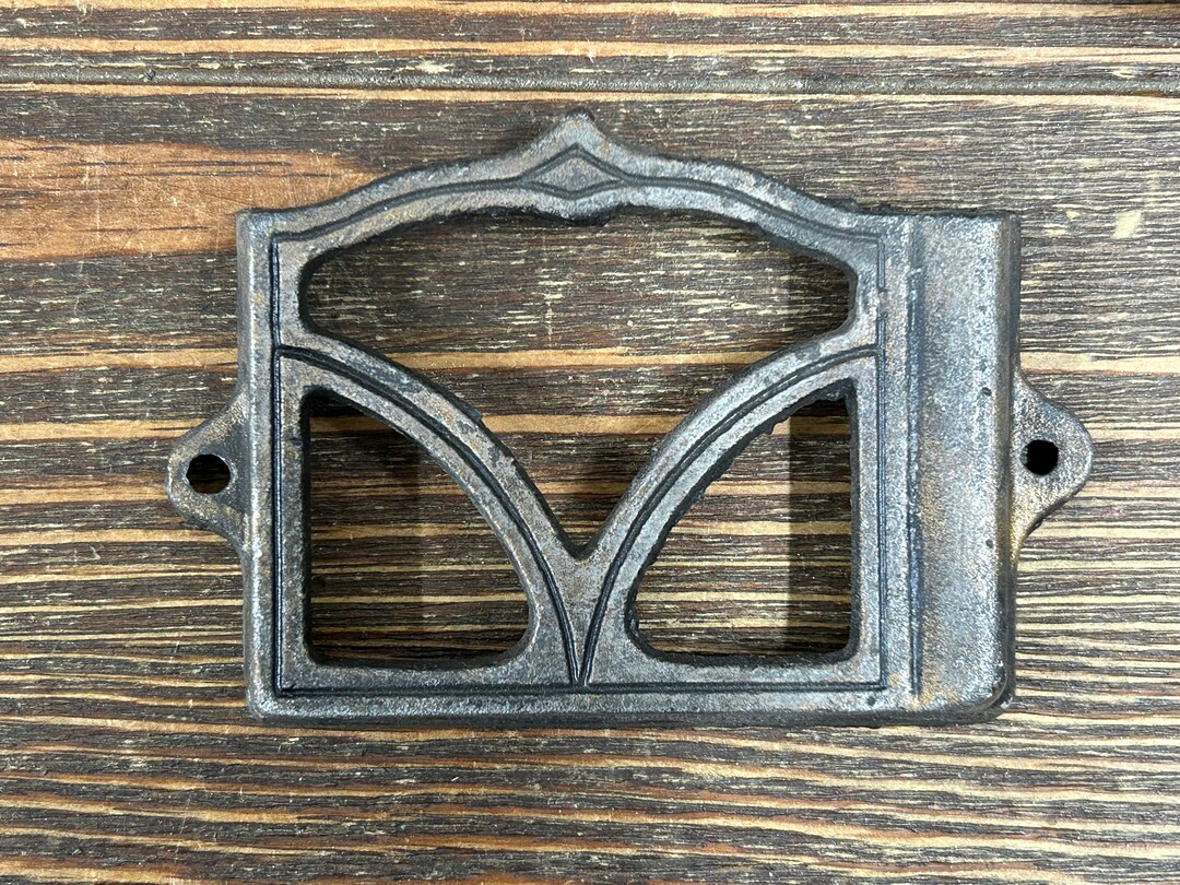 Antique Pew Rack, Cast Aluminum Pew Back Card and Pencil Holder, Sold ...