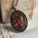 Sunflower Photo Locket Necklace, Embroidered Sunflower Pendant Necklace ...