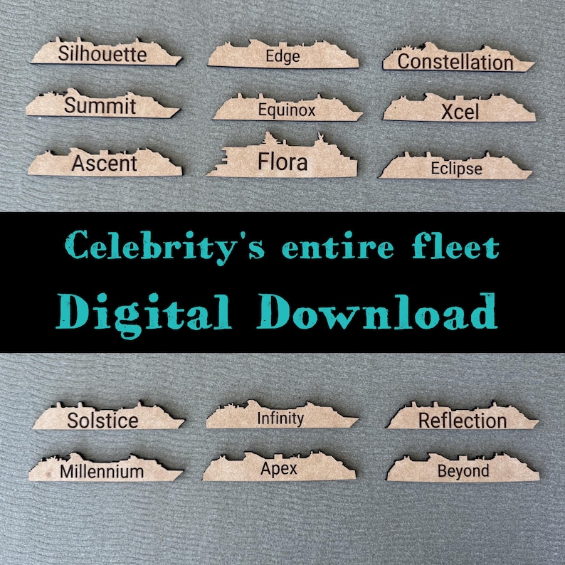 Celebrity Cruise Fleet Silhouette Download Svg Commercial Use Allowed ...