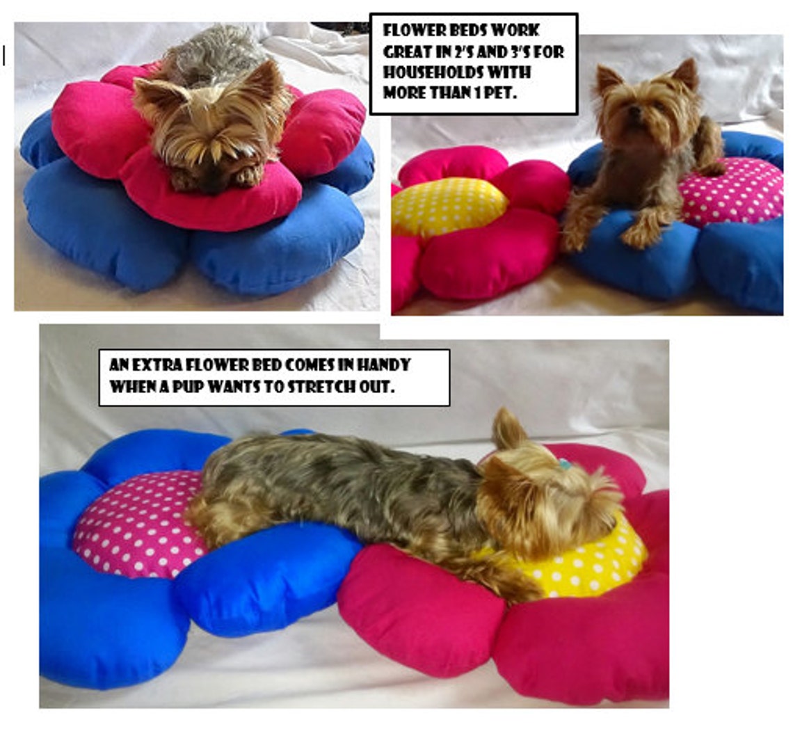 Small Blue and Pink Dog Bed Flower-shaped Flower Bed Cat Bed | Etsy