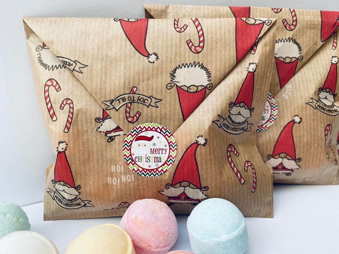 Santa Bath Fizzer Bags, Christmas Eve Box Filler, Kids Stocking Filler ...
