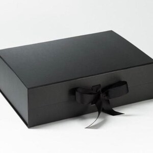 Black Personalised Gift Box, Your Name, Luxury Keepsakes Box, Black ...