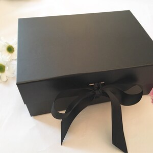 Black Personalised Gift Box, Your Name, Luxury Keepsakes Box, Black ...
