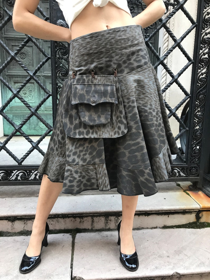80s Joann Berman Skirt. Joann Berman Boy Krazi Leopard Print Gray Skirt ...