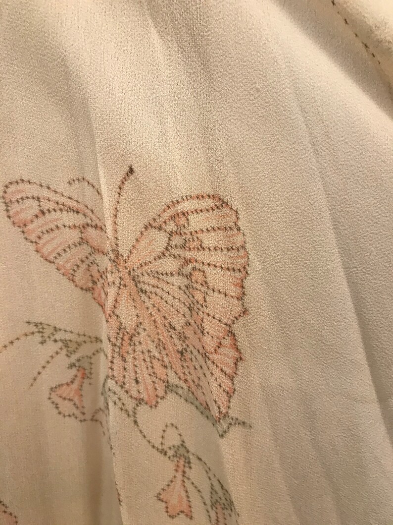 70s Silk Cream Color Chiffon Layers on Both Front and Back, Grecian ...