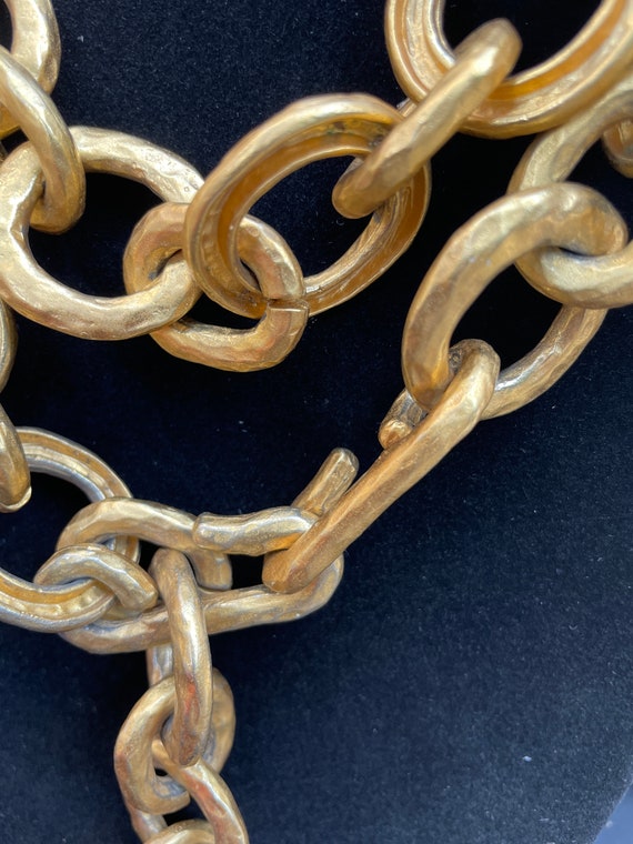 80s 90s Rare Rena Lange versatile Vintage Gold Tone M… - Gem