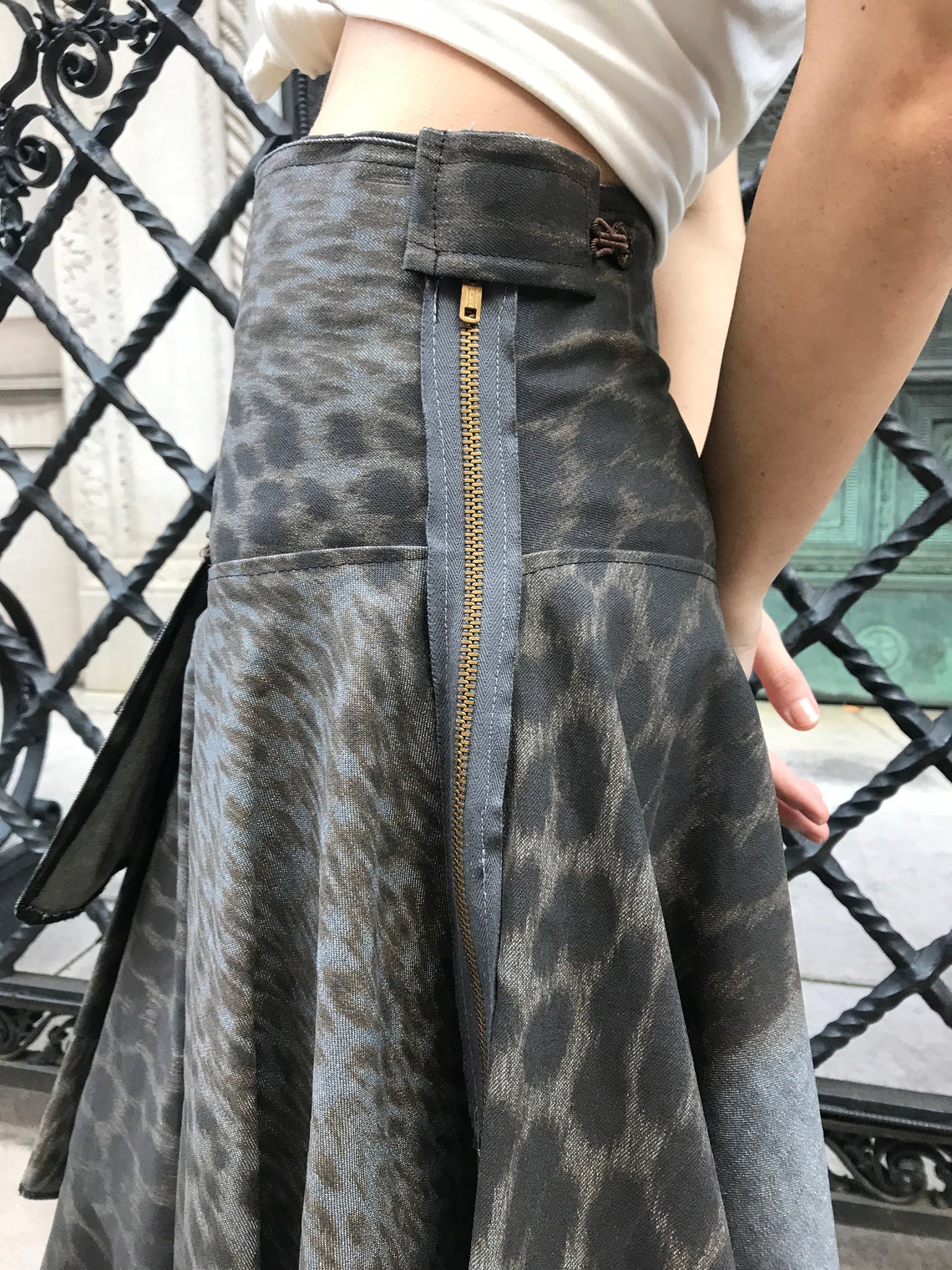 80s Joann Berman Skirt. Joann Berman Boy Krazi Leopard Print Gray Skirt ...