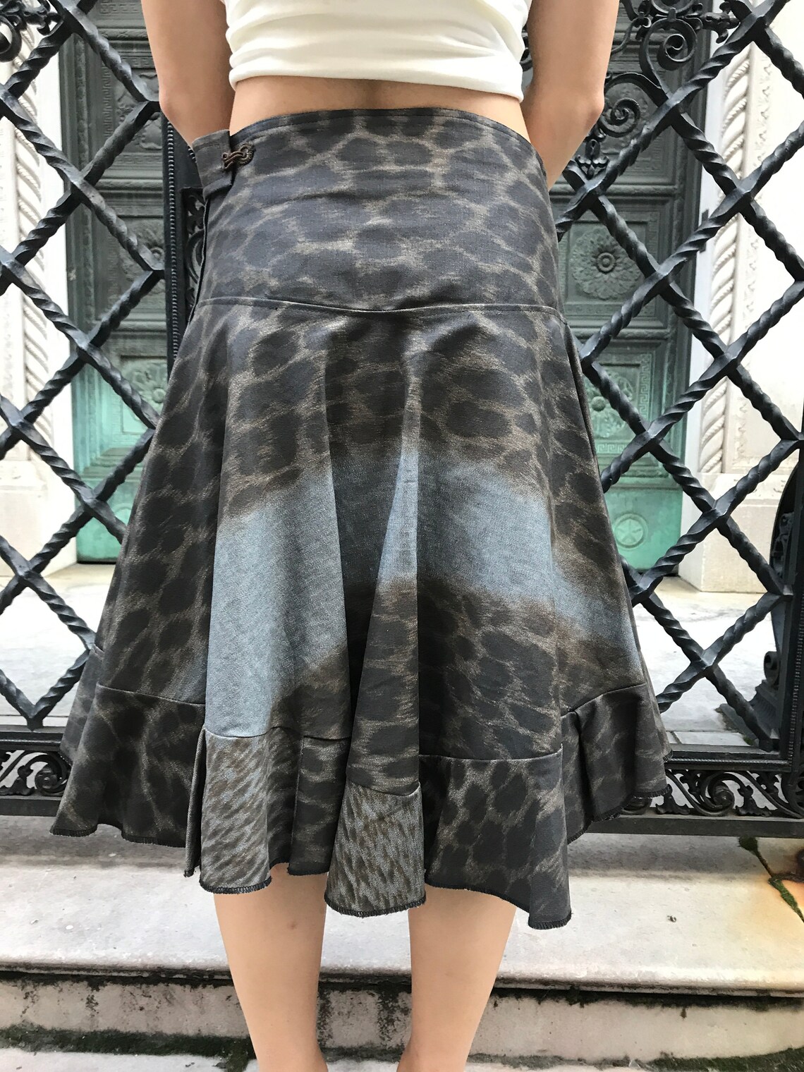 80s Joann Berman Skirt. Joann Berman Boy Krazi Leopard Print Gray Skirt ...
