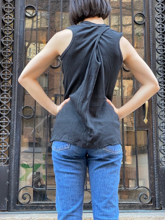 Black versatile shirt w/ 3 white square patterns on t… - Gem